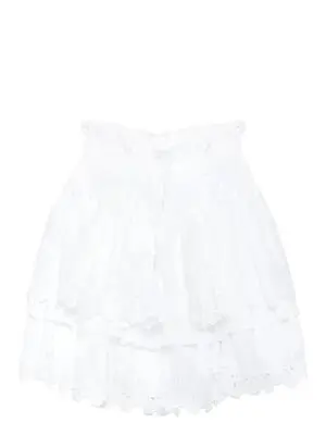 Simone Rocha Broderie-anglaise Tiered Mini Skirt - White
