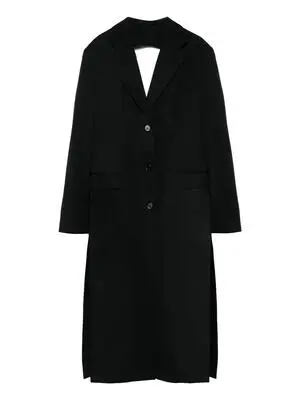 Simone Rocha Bow-detail Cutout Coat - Black