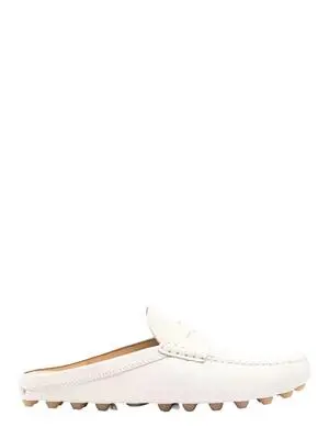 TOD'S Leather Slippers - Neutrals