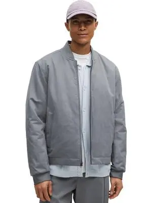 Lululemon Lululemon Insulated Cotton-Blend Bomber Jacket Solar Grey