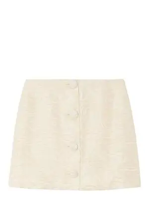 DESTREE Lucio Fil Coupé Mini Skirt - Ivory