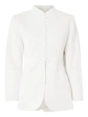 DESTREE Jenny Textured-satin Jacket - White