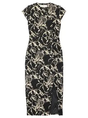 DESTREE Dorothea Cotton-blend Jacquard Wrap Dress - Black