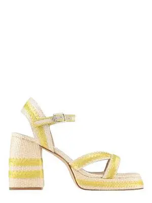 CastaÑer Platform Straw Sandals - Beige