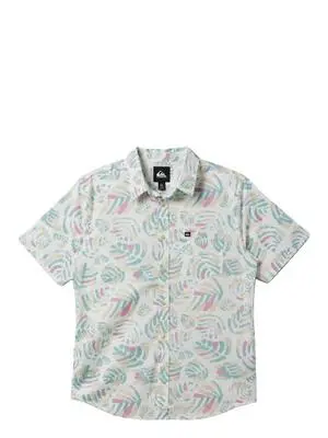Quiksilver Shades Classic Short Sleeve Button-up Shirt - Off White