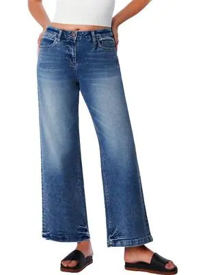HINT OF BLU HINT OF BLU' Clever High Waist Wide Leg Jeans