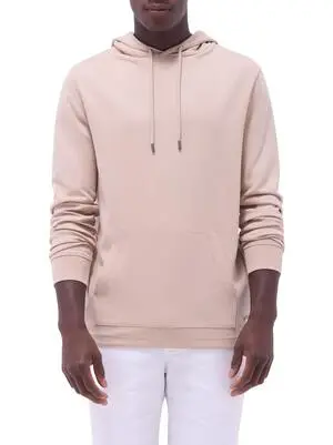 Bugatchi Bugatchi Cotton & Modal Blend Pullover Hoodie Sand