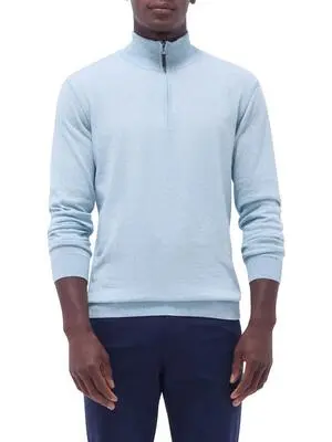 Bugatchi Quarter Zip Pullover - Celadon