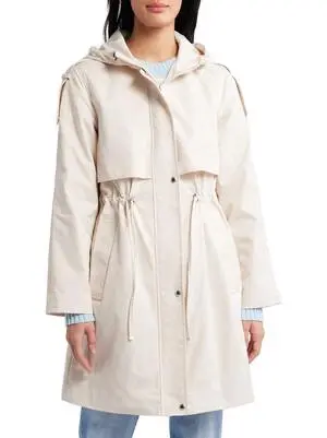 Sam Edelman Sam Edelman Hooded Longline Jacket Linen