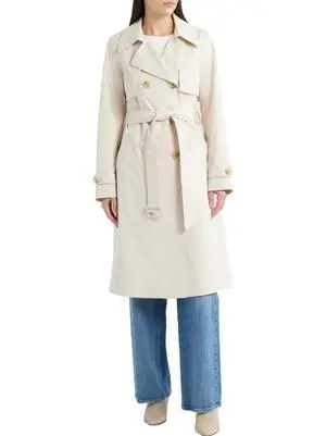 Sam Edelman Double-breasted Trench Coat - Linen