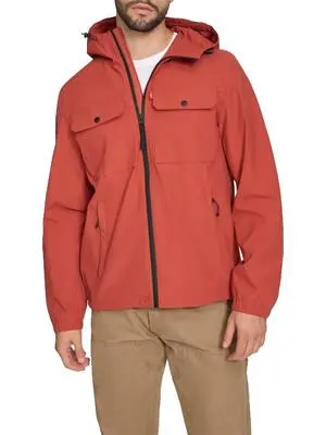 LEVI'S Hooded Rain Jacket - Barn Red