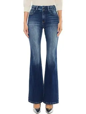 KANCAN Michelle High Rise Flare Jeans - Dark Wash