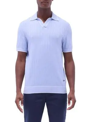Bugatchi Johnny Collar Rib Polo - Sky