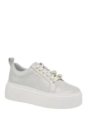J/SLIDES NYC Aria Leather Sneakers - White