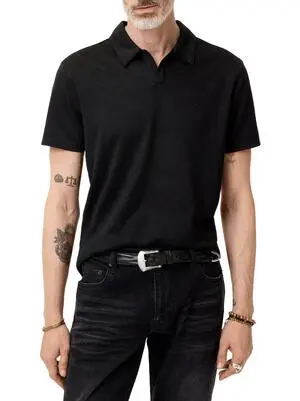 John Varvatos Hague Foliage Jacquard Polo Black