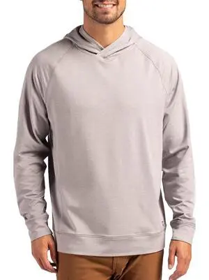 Cutter & Buck Adapt Heather Hooded Pullover - Polished Heather