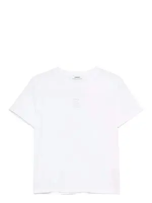 Sandro Logo-embroidered T-shirt - White