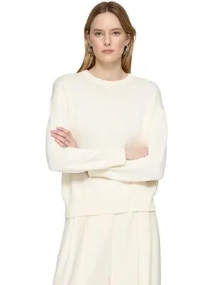 Lafayette 148 New York Cotton-silk Crewneck Sweater - Cloud
