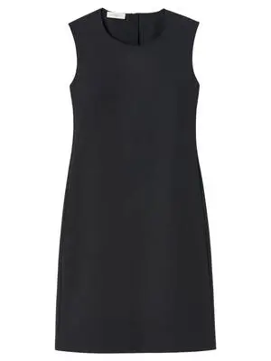 Lafayette 148 New York Lafayette 148 New York Techno Stretch Twill Sleeveless Shift Mini Dress Black