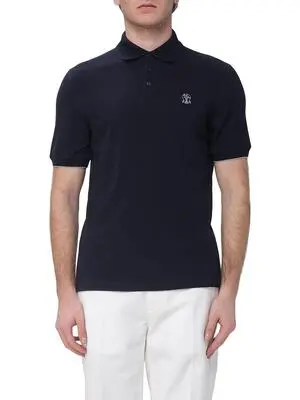 Brunello Cucinelli Polo Shirt Men Navy