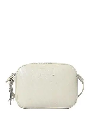 Armani Exchange Textured Monogram Crossbody Bag - Sand