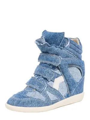 Isabel Marant Bekett Wedge Sneakers Light Blue-2