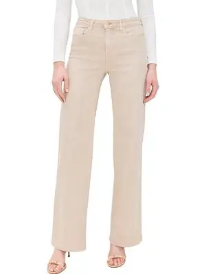 L'Agence Clayton High-rise Wide-leg Jeans - Biscuit