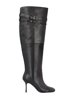 Pinko Leather Over-the-knee Boots - Black
