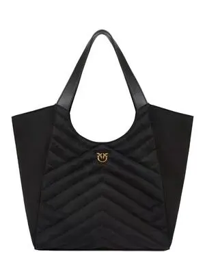 Pinko Quilted Tote - Black