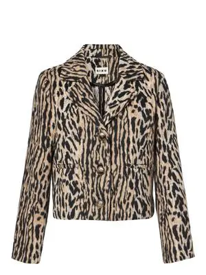 Rixo Leila Leopard-print Jacket - Brown