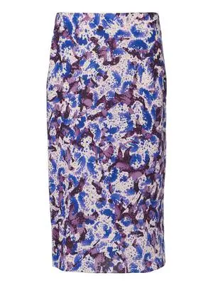 Dries Van Noten Floral Pencil Skirt - Purple