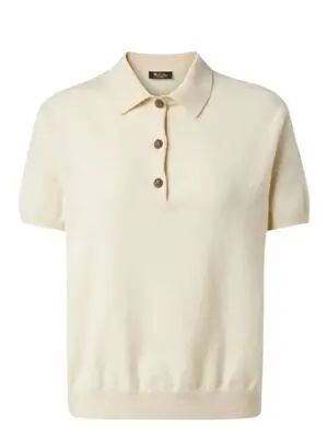 Loro Piana Cashmere Polo Shirt - White