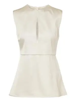 JIL SANDER Peplum Top - Beige
