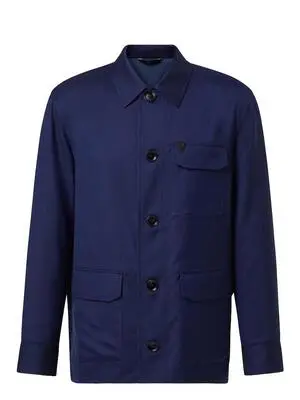 Brioni Wool And Silk Jacket - Blue