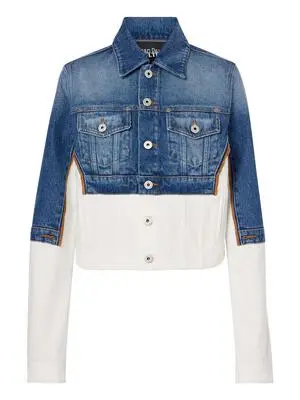 Jean Paul Gaultier Petit Grand Paneled Denim Jacket - Blue