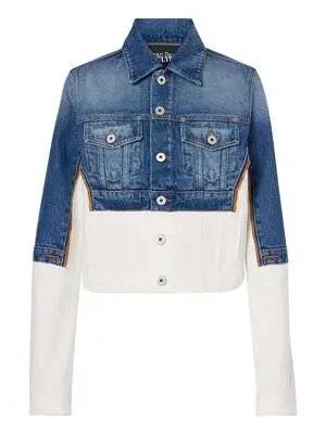 JEAN PAUL GAULTIER Petit Grand Paneled Denim Jacket - Blue