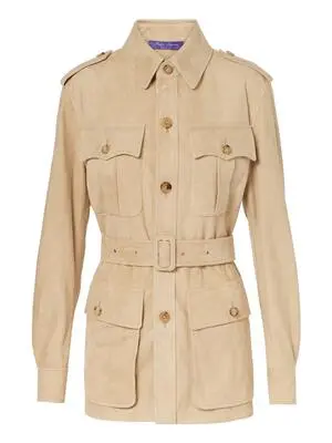 Ralph Lauren Gabbie Suede Field Jacket - Beige