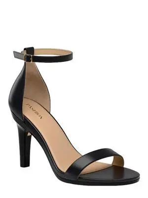PASHION FOOTWEAR The Pashionista 4" Convertible Stiletto Heels - Coal Leather