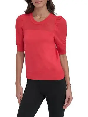 Dkny Puff Sleeve Sweater - Watermelon