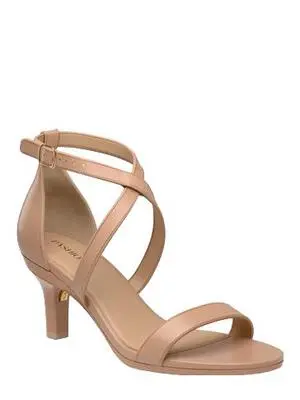 PASHION FOOTWEAR The Sandal 3" Stiletto Convertible Heel - Latte Leather