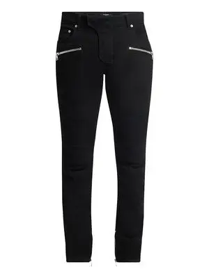 Balmain Denim Biker Pants - Black