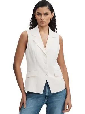 Paige Palomina Tailored Waistcoat - Ivory