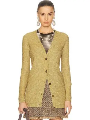 Valentino Garavani Lurex Cardigan - Gold