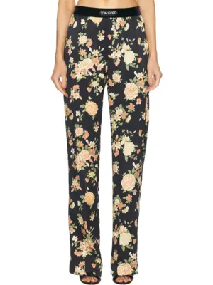 TOM FORD Tom Ford Hendrix Pj Pant In Black Combo Black & Pink