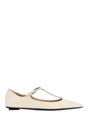 Attico Juno Ballerina Flat - Ivory