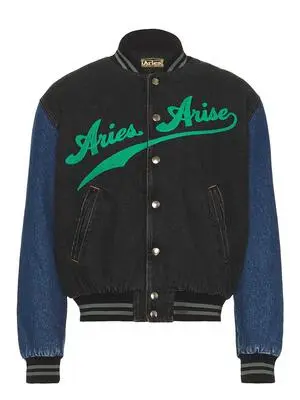 Aries Varsity Denim Jacket - Multi