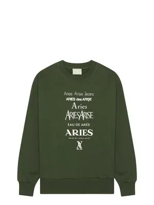 Aries Perfume Graphic Sweatshirt - Forest Green
