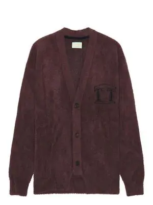 Aries Oversized Chenille Knit Cardigan - Brown