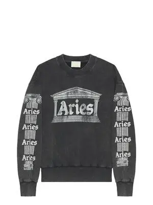 Aries Aged Ancient Column Sweatshirt - Black