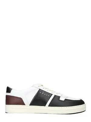 Hogan Logo-print Leather Low-top Trainers - White/blk